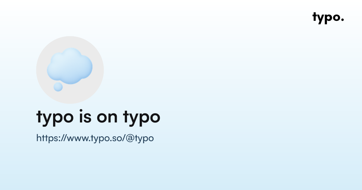typo is on Typo. Your workspace for Life, Public & Private | Typo